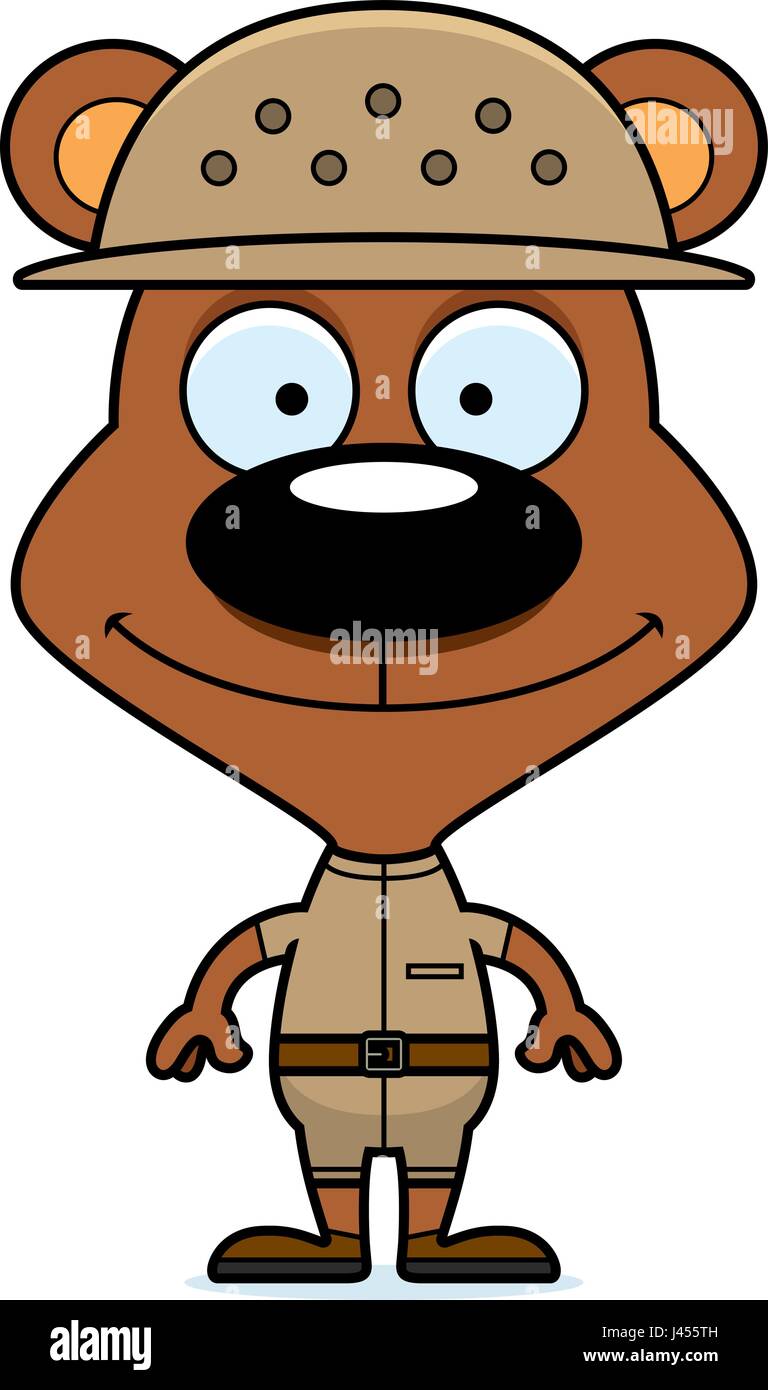 A cartoon zookeeper bear smiling Stock Vector Image & Art - Alamy