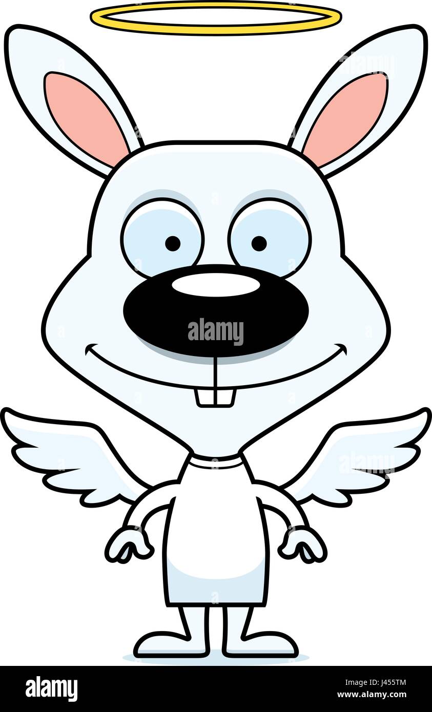 A cartoon angel bunny smiling Stock Vector Image & Art - Alamy