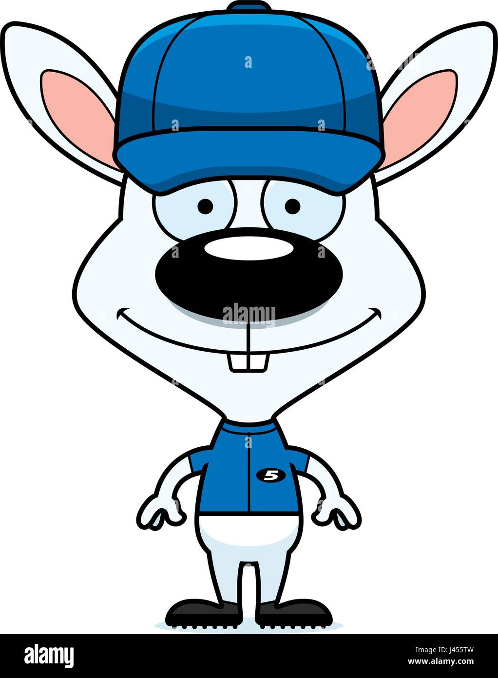 A cartoon baseball player bunny smiling Stock Vector Image & Art - Alamy