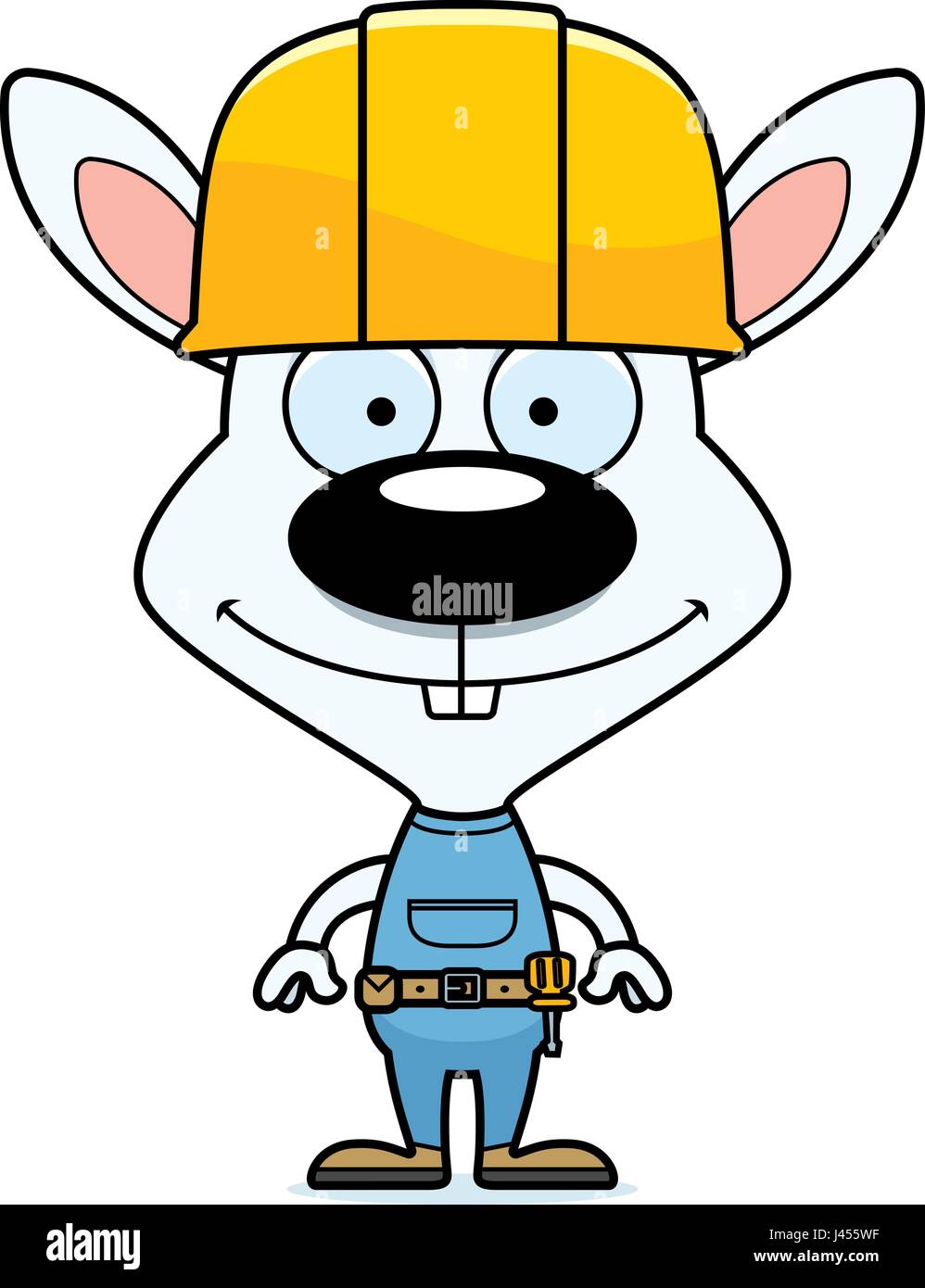 A cartoon construction worker bunny smiling Stock Vector Image & Art ...
