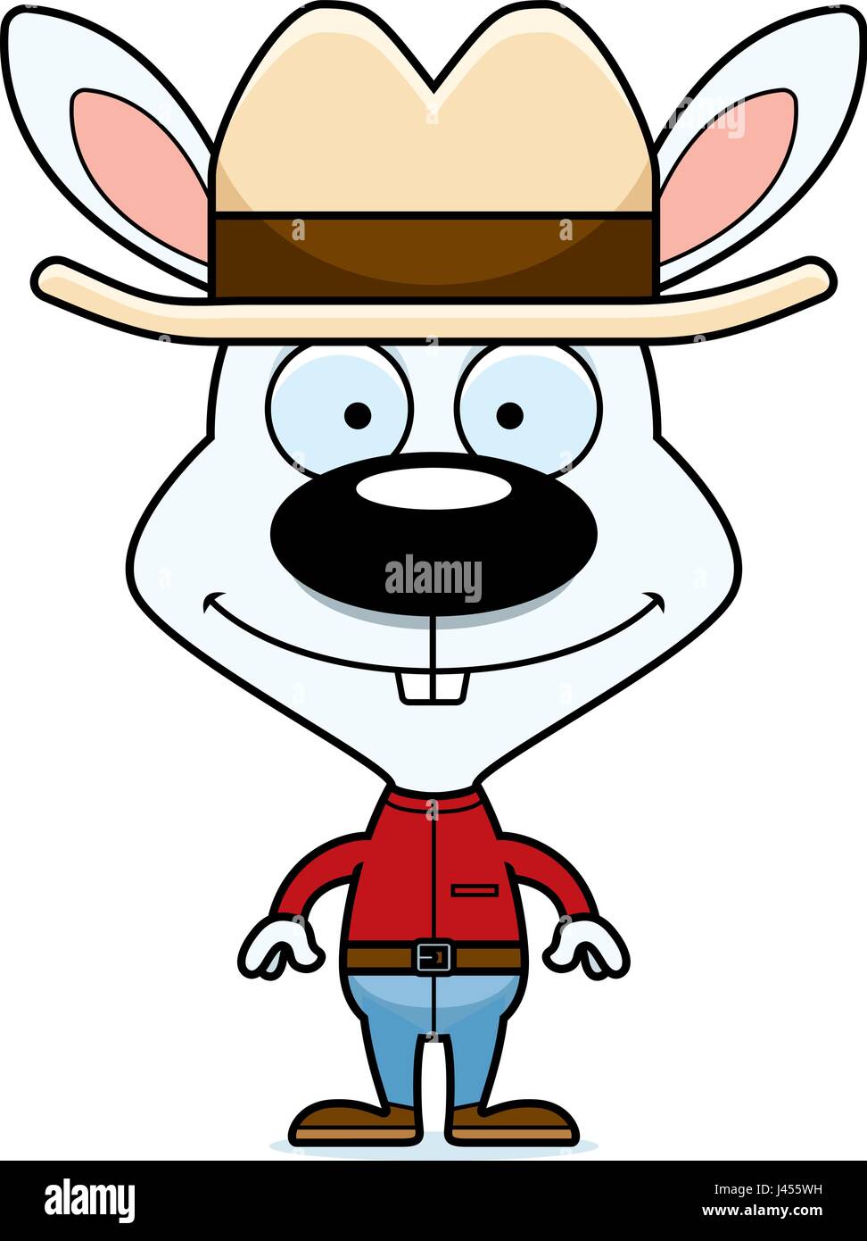 A cartoon cowboy bunny smiling Stock Vector Image & Art - Alamy
