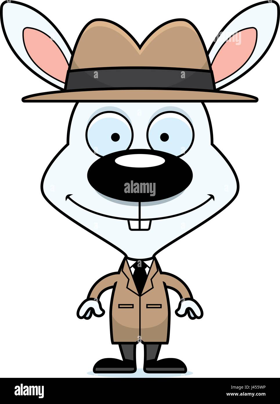 A cartoon detective bunny smiling Stock Vector Image & Art - Alamy