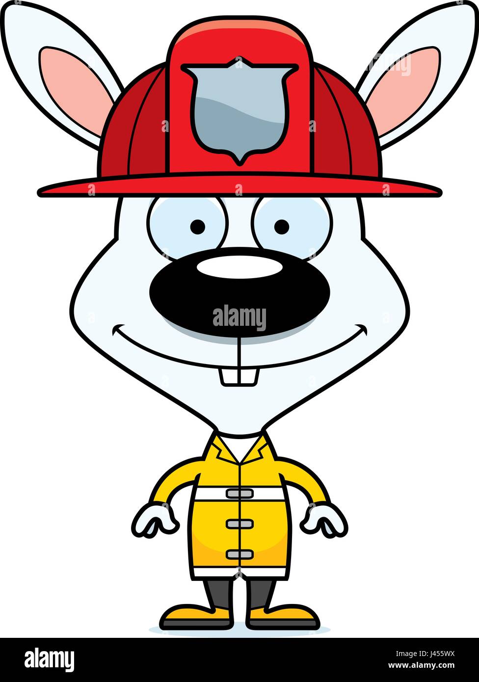A cartoon firefighter bunny smiling Stock Vector Image & Art - Alamy