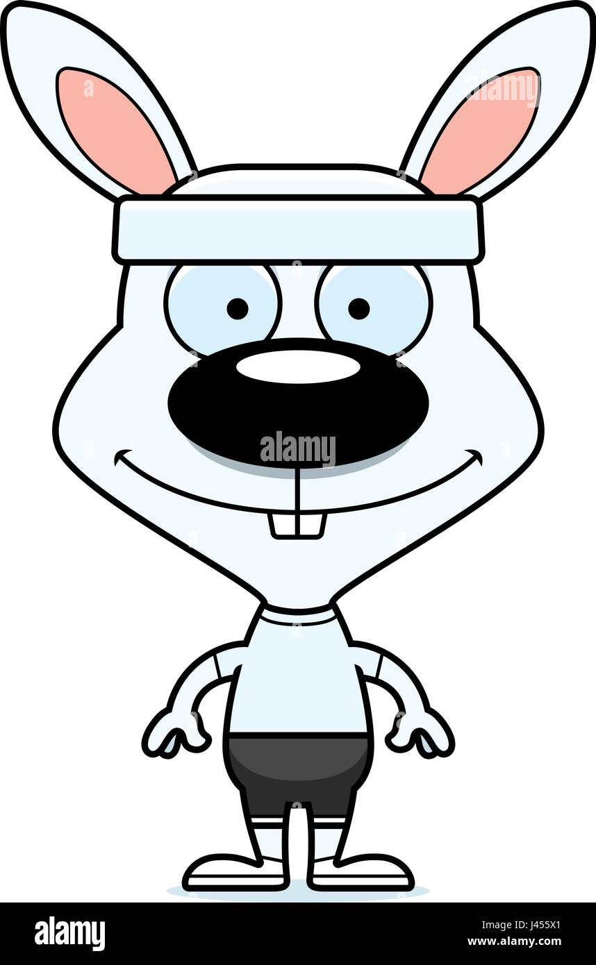 Cartoon fitness bunny smiling hi-res stock photography and images - Alamy
