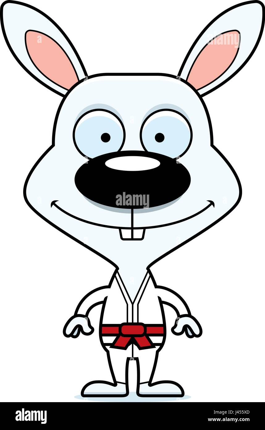 A cartoon karate bunny smiling Stock Vector Image & Art - Alamy