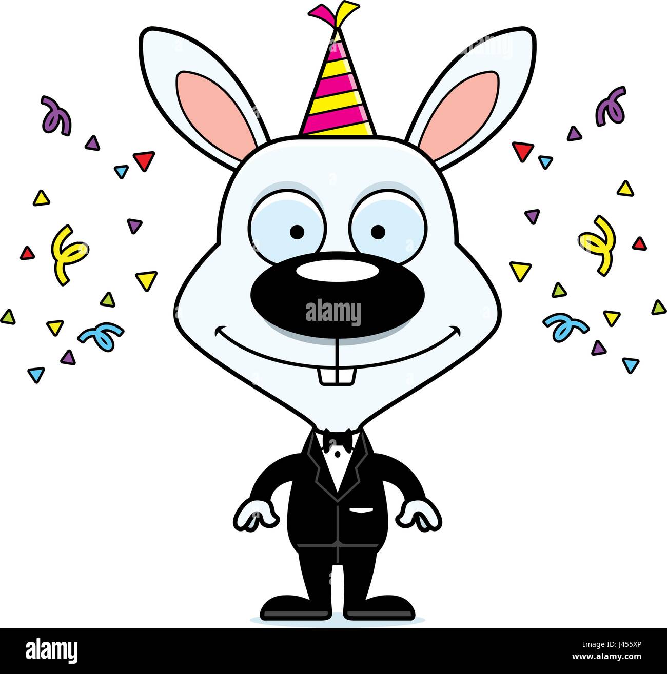 A cartoon party bunny smiling Stock Vector Image & Art - Alamy