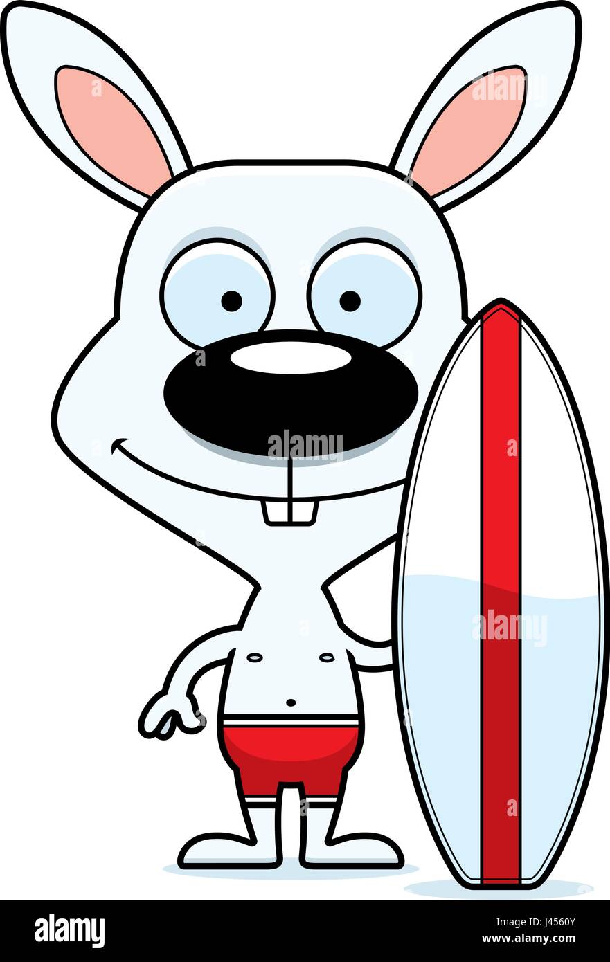 A cartoon surfer bunny smiling Stock Vector Image & Art - Alamy