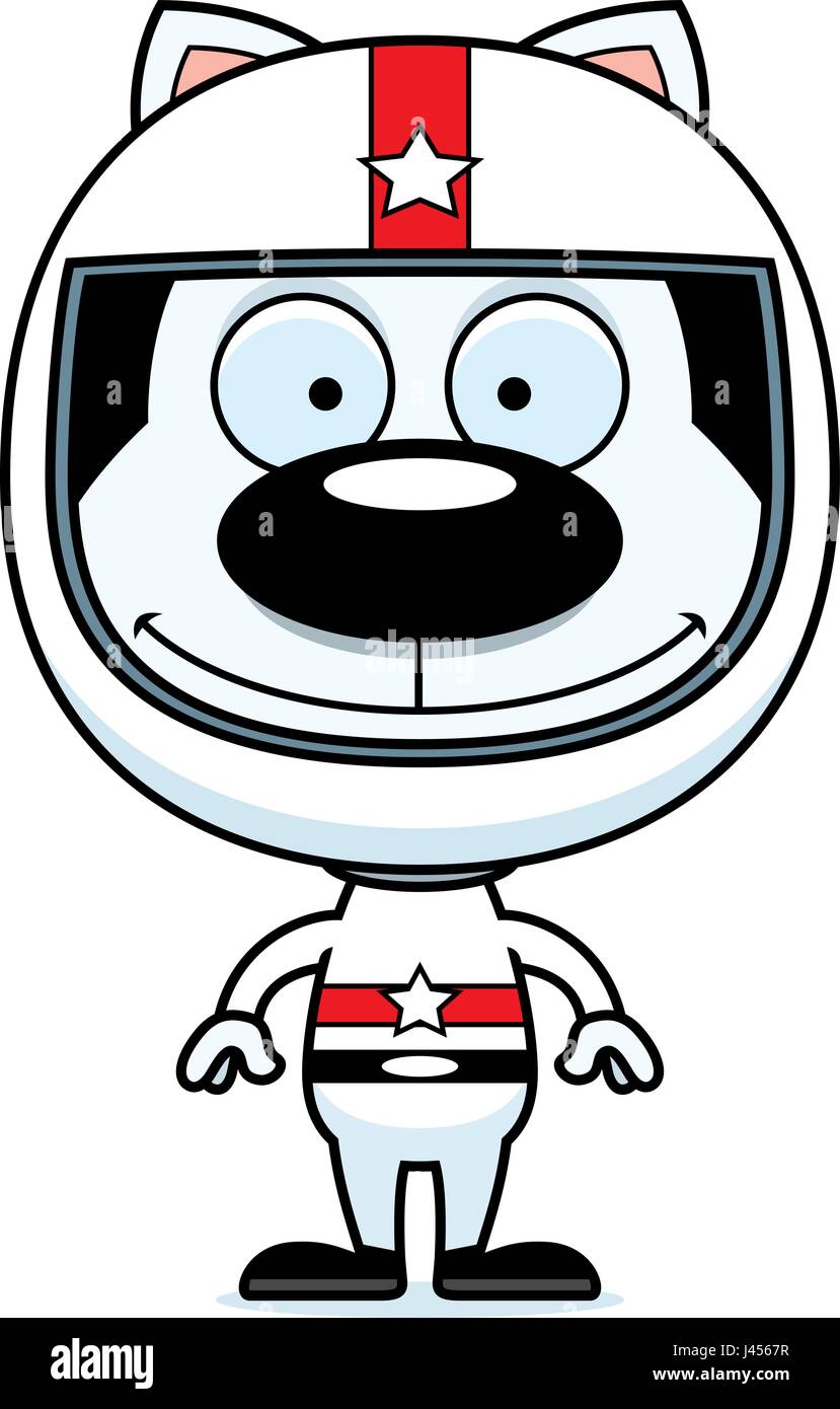 A cartoon race car driver kitten smiling Stock Vector Image & Art - Alamy