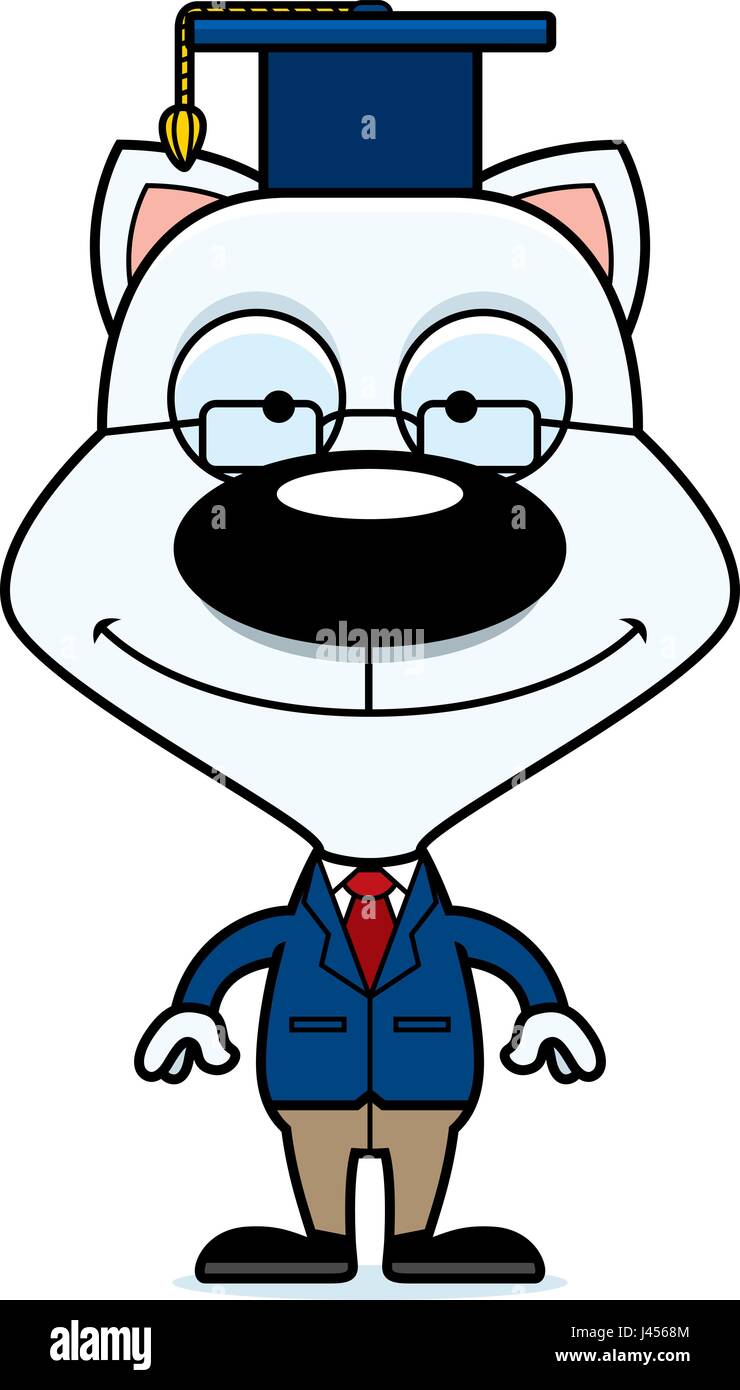 A cartoon teacher kitten smiling Stock Vector Image & Art - Alamy
