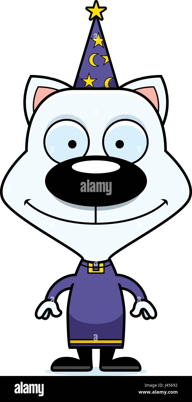 A cartoon wizard kitten smiling Stock Vector Image & Art - Alamy