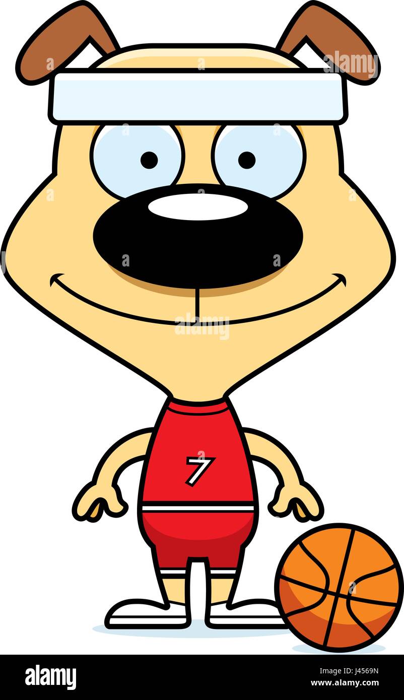 A cartoon basketball player puppy smiling Stock Vector Image & Art - Alamy