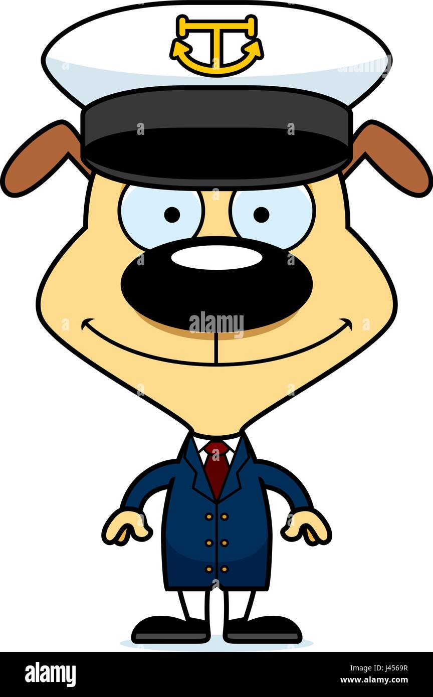 A cartoon boat captain puppy smiling Stock Vector Image & Art - Alamy