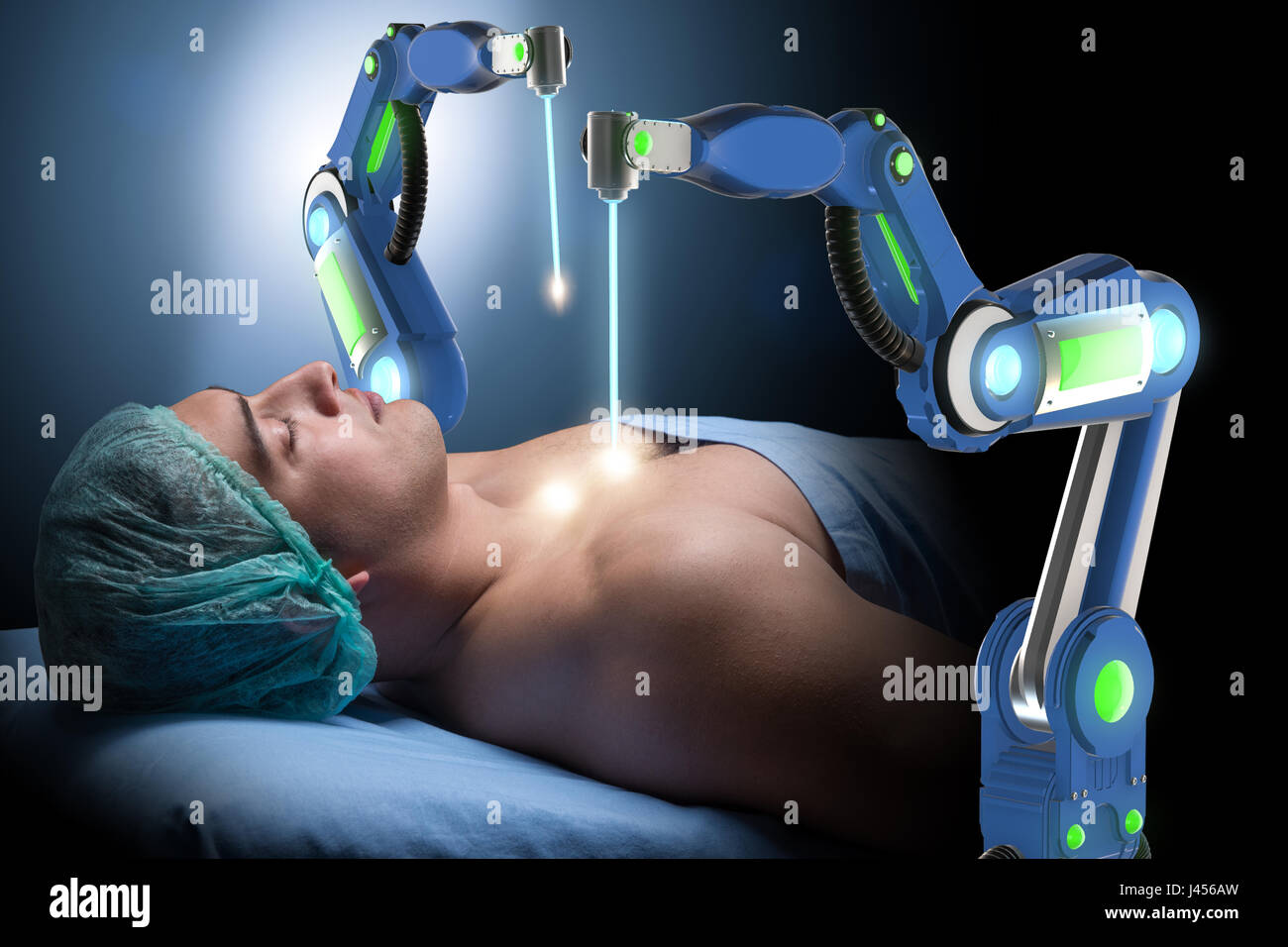 Surgery performed by robotic arm Stock Photo - Alamy
