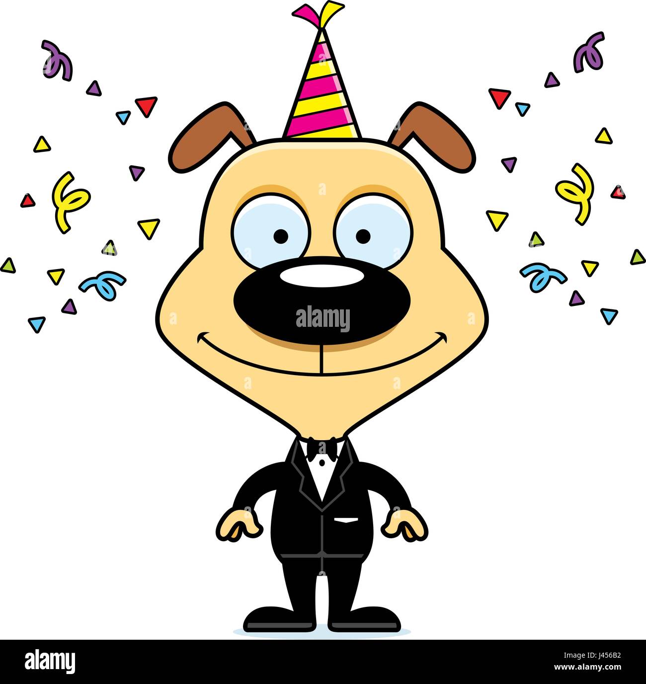 A cartoon party puppy smiling Stock Vector Image & Art - Alamy
