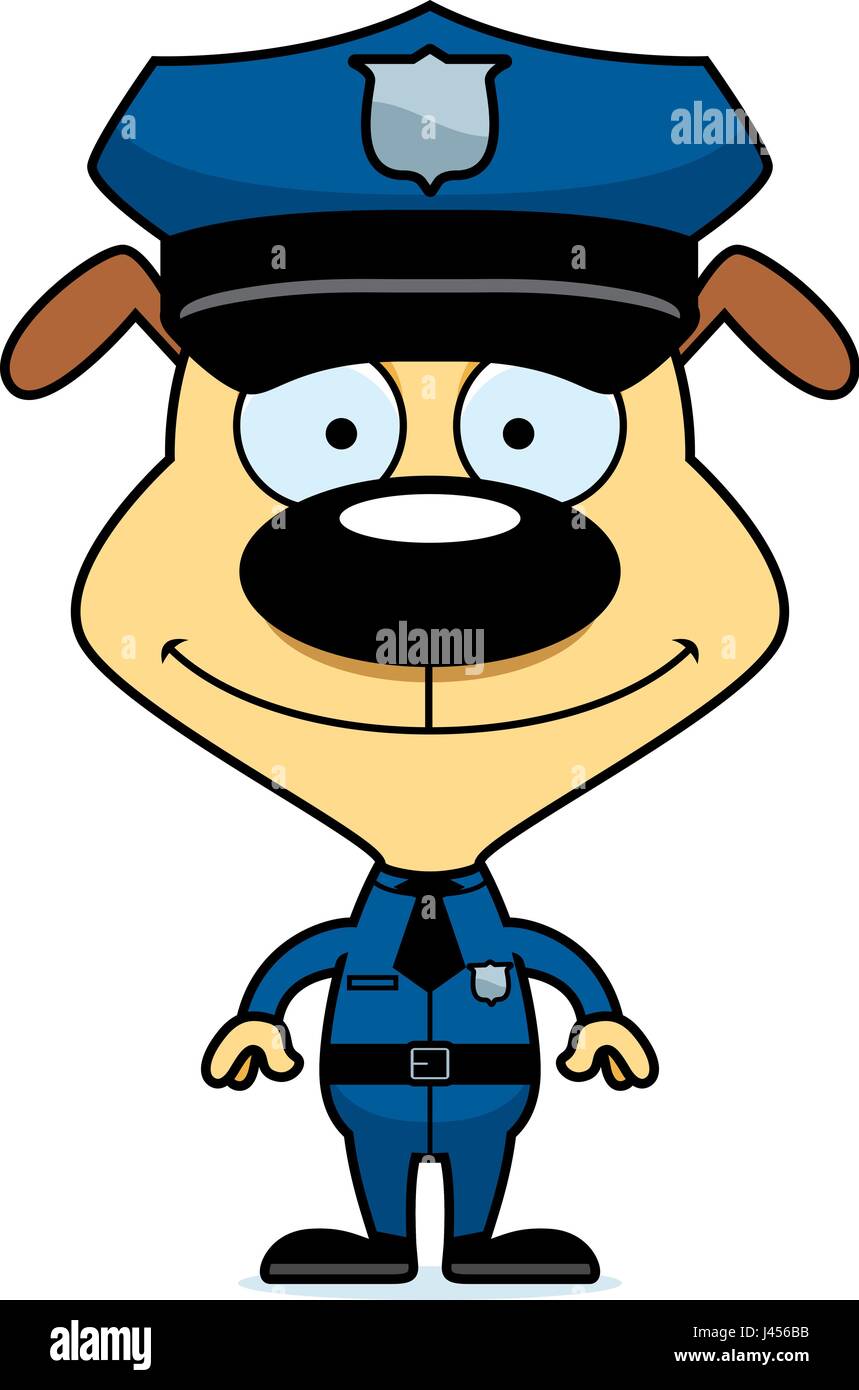 A cartoon police officer puppy smiling Stock Vector Image & Art - Alamy