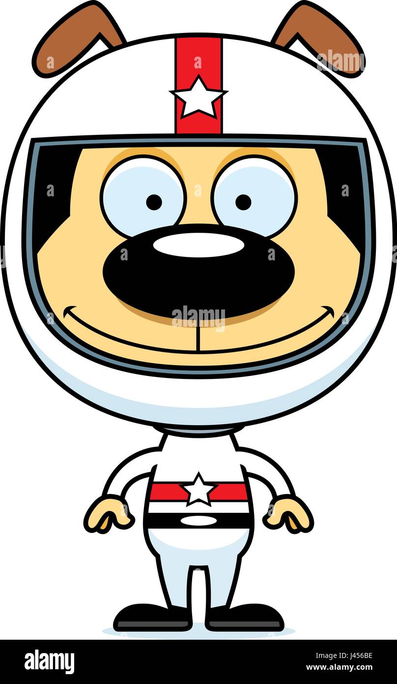 A cartoon race car driver puppy smiling Stock Vector Image & Art - Alamy