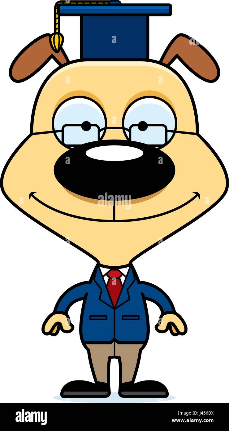 A cartoon teacher puppy smiling Stock Vector Image & Art - Alamy