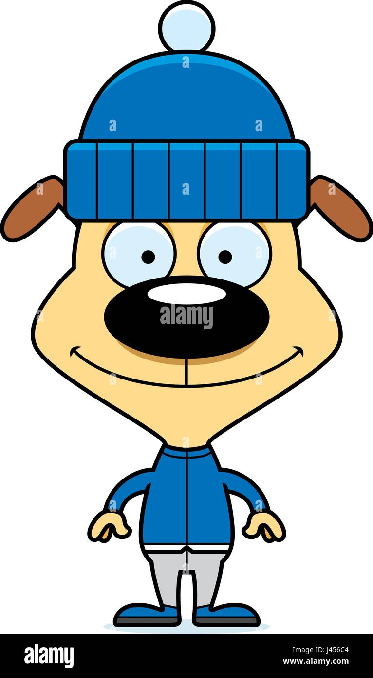 A cartoon winter puppy smiling Stock Vector Image & Art - Alamy