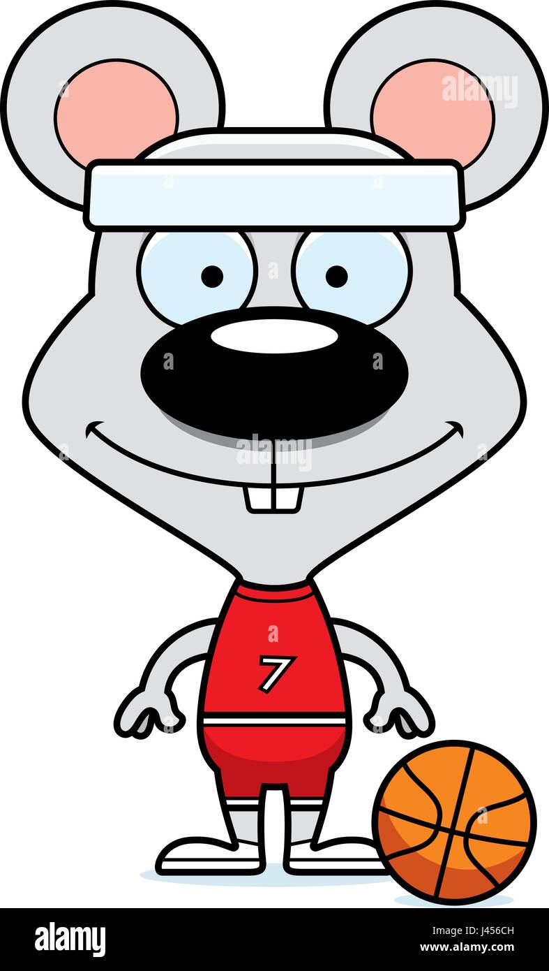 A cartoon basketball player mouse smiling Stock Vector Image & Art - Alamy