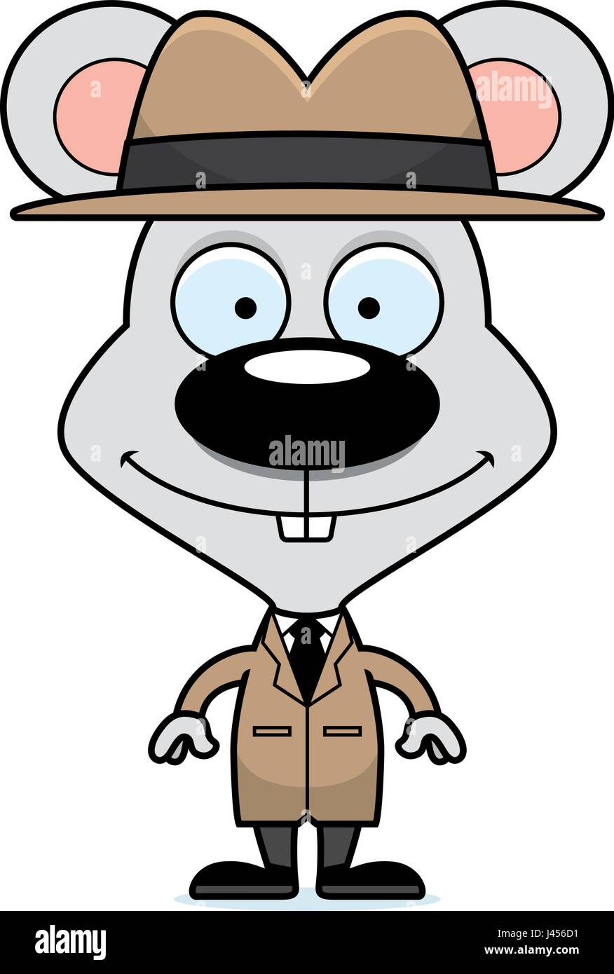 A cartoon detective mouse smiling Stock Vector Image & Art - Alamy