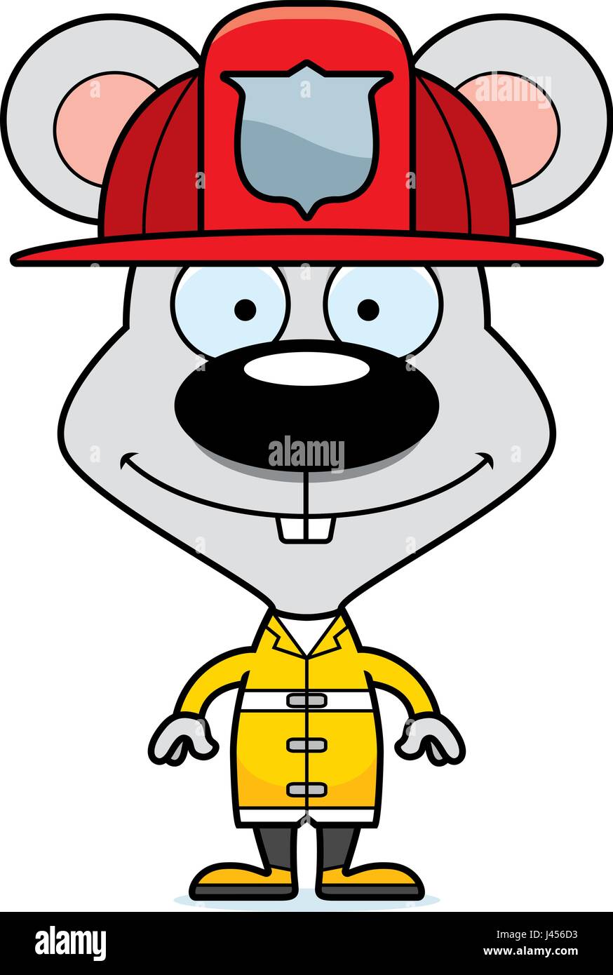 A cartoon firefighter mouse smiling Stock Vector Image & Art - Alamy
