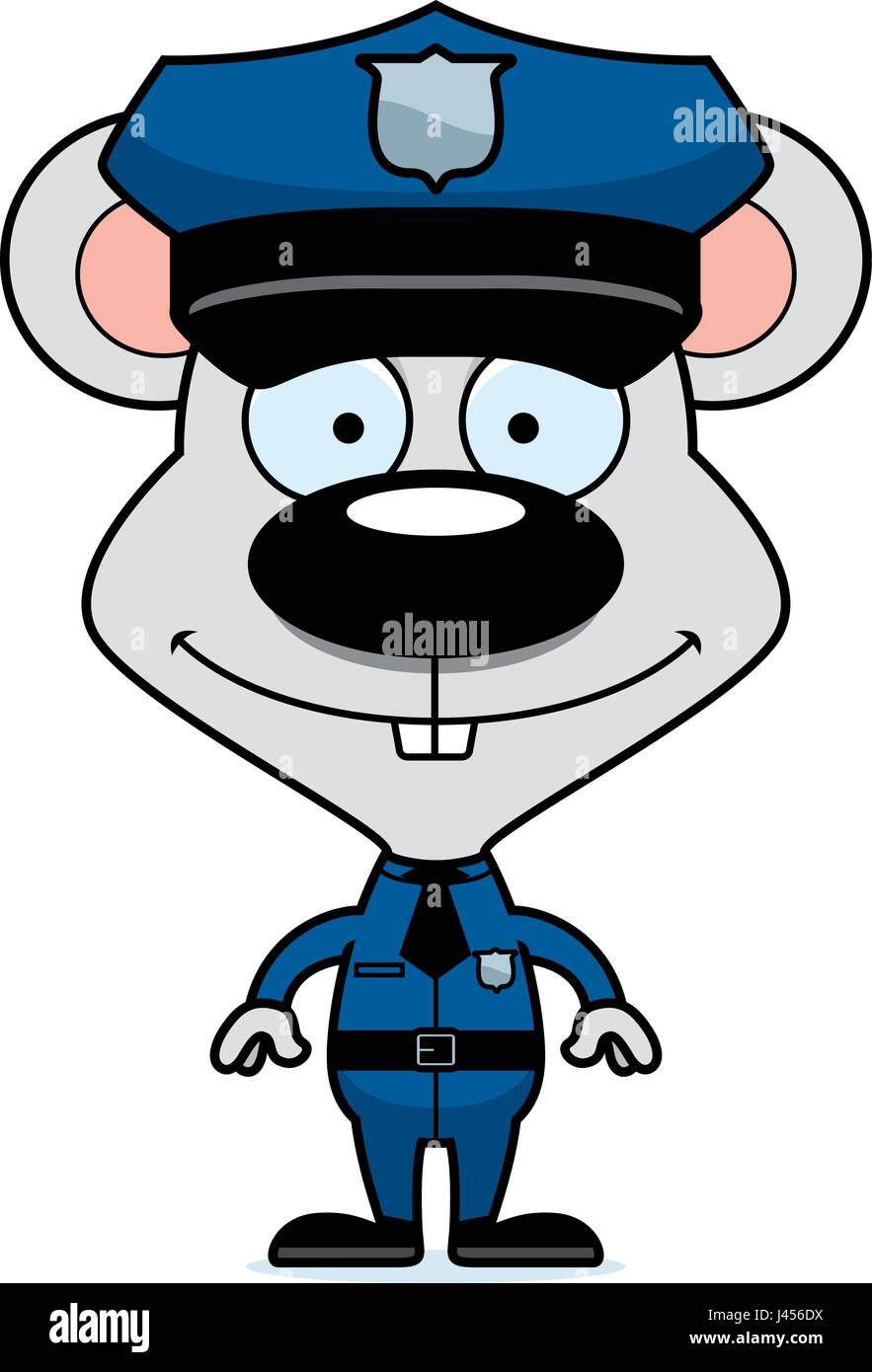 A cartoon police officer mouse smiling Stock Vector Image & Art - Alamy