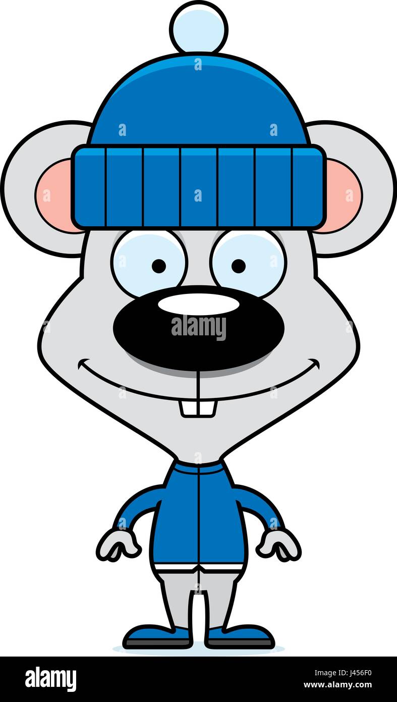 A cartoon winter mouse smiling Stock Vector Image & Art - Alamy