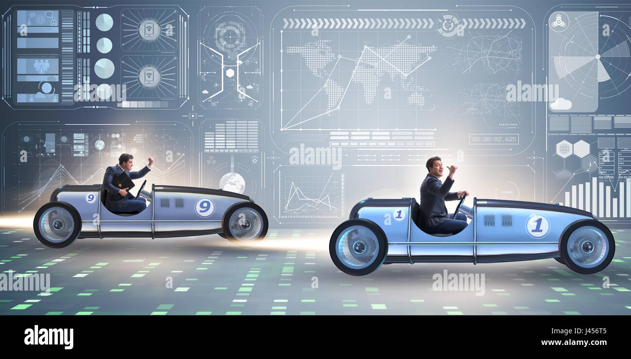 Competition concept with business people competing Stock Photo - Alamy
