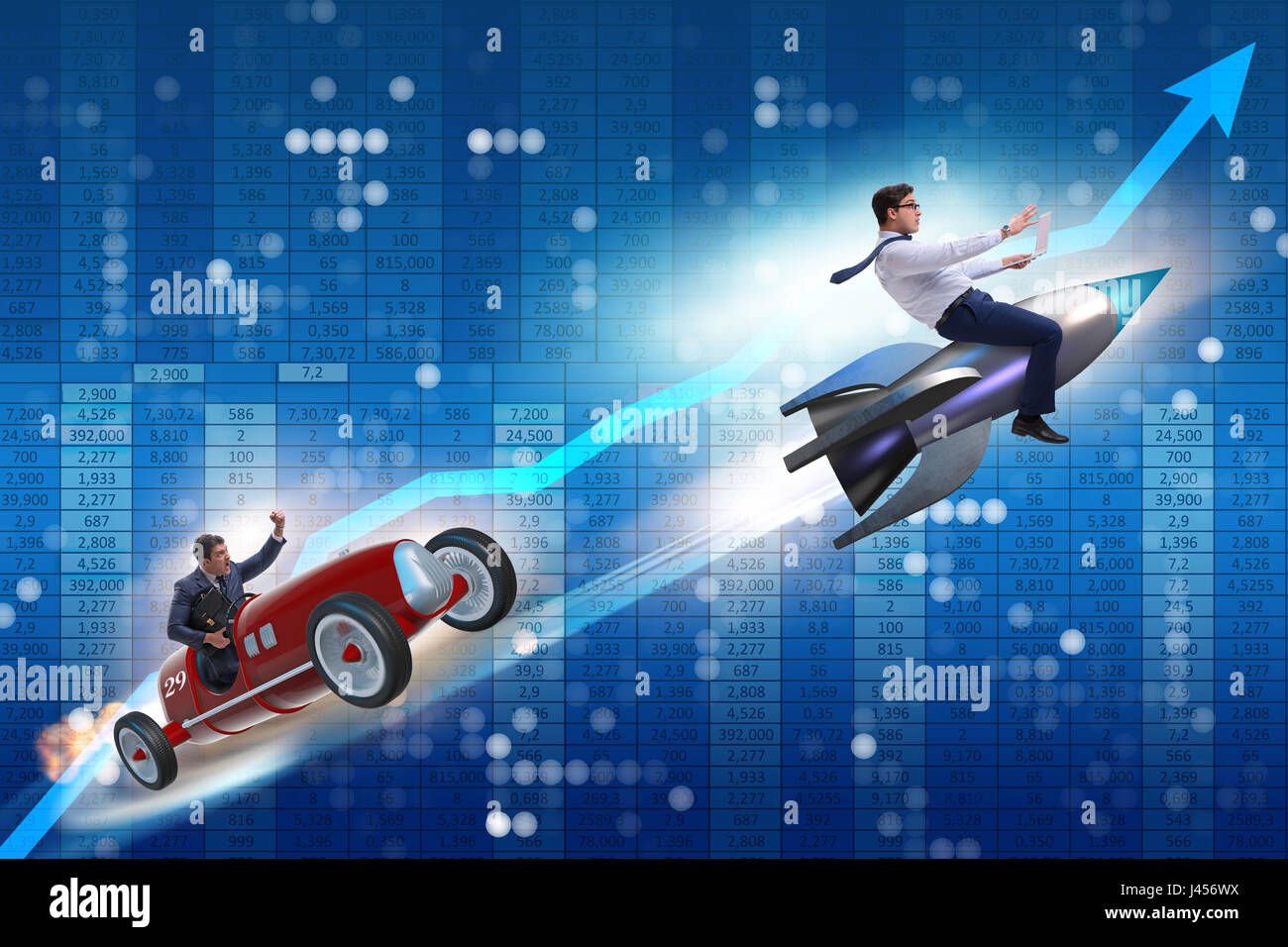 Competition concept with business people competing Stock Photo - Alamy