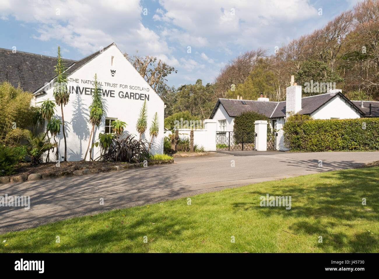 Inverewe Garden entrance, Poolewe, Achnasheen, Scotland, UK Stock Photo ...