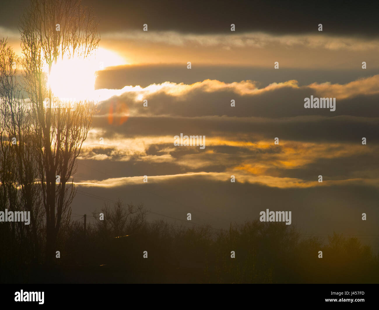 Beautiful sunset between buildings hi-res stock photography and images ...