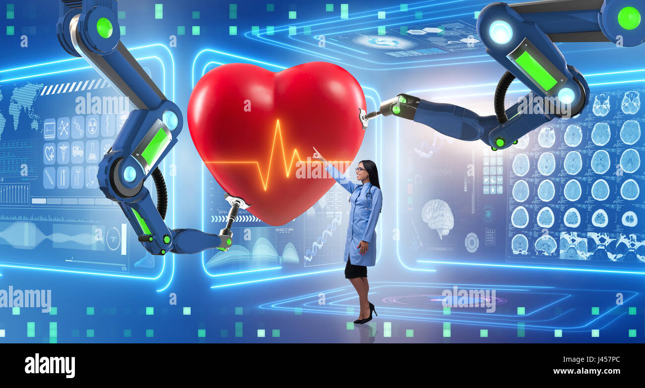 Heart surgery done by robotic arm Stock Photo - Alamy