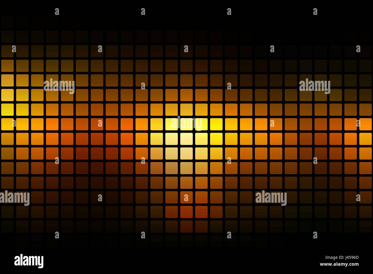 Black orange yellow vector abstract mosaic background with rounded ...