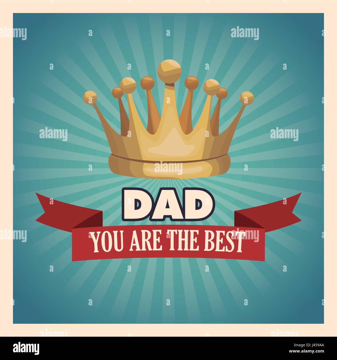 you are the best dad greeting card with gold crown design Stock Vector ...