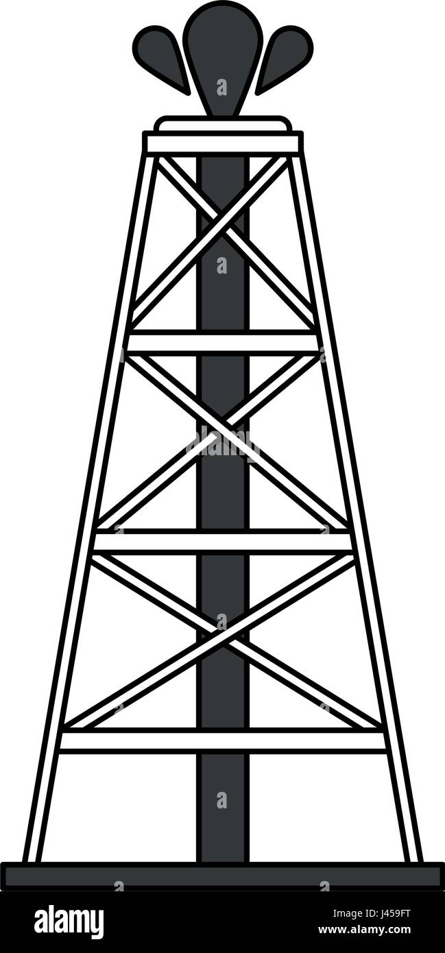 color silhouette cartoon oil crude tower Stock Vector Image & Art - Alamy