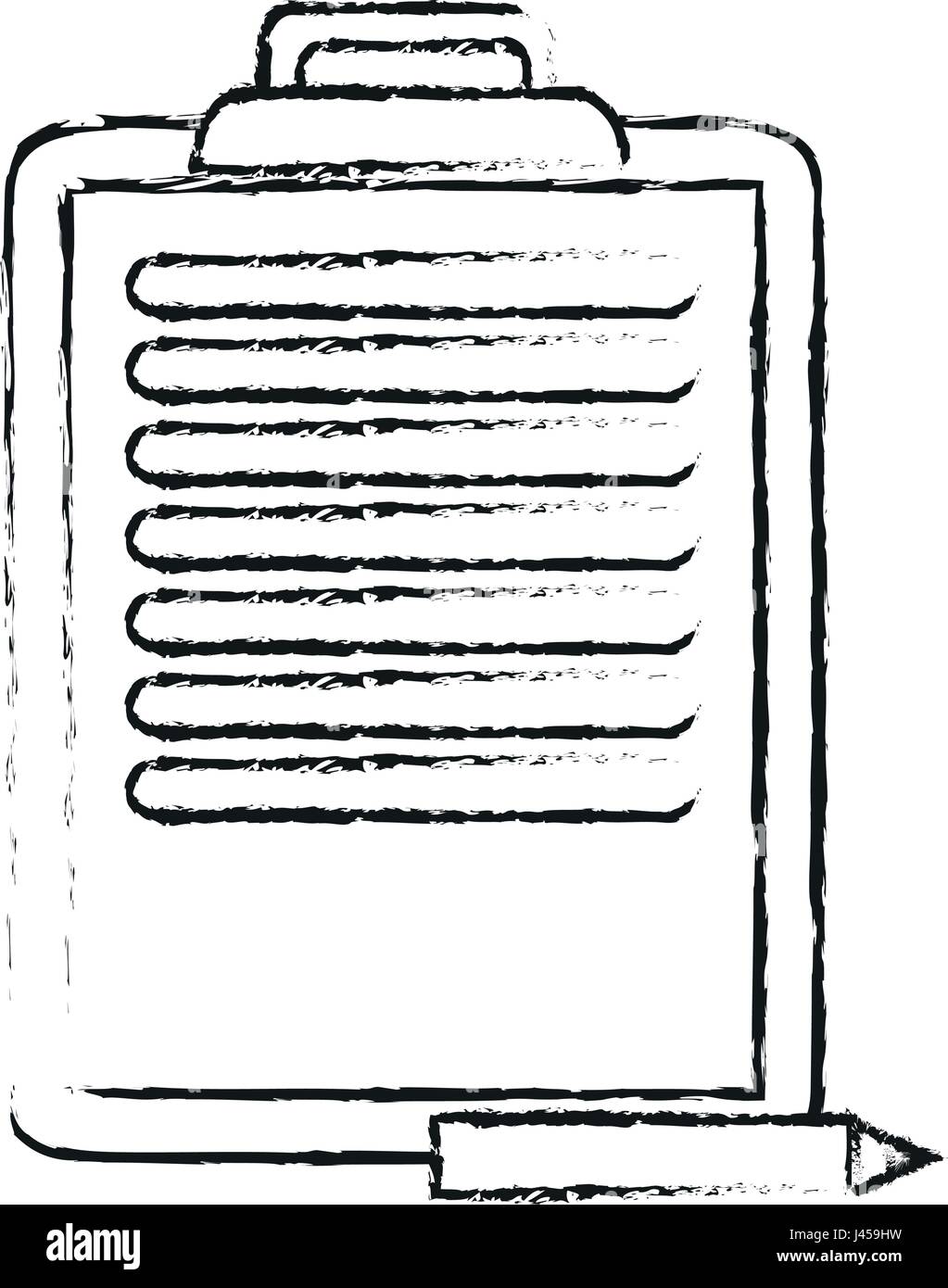 blurred silhouette cartoon clipboard with text and pencil Stock Vector ...