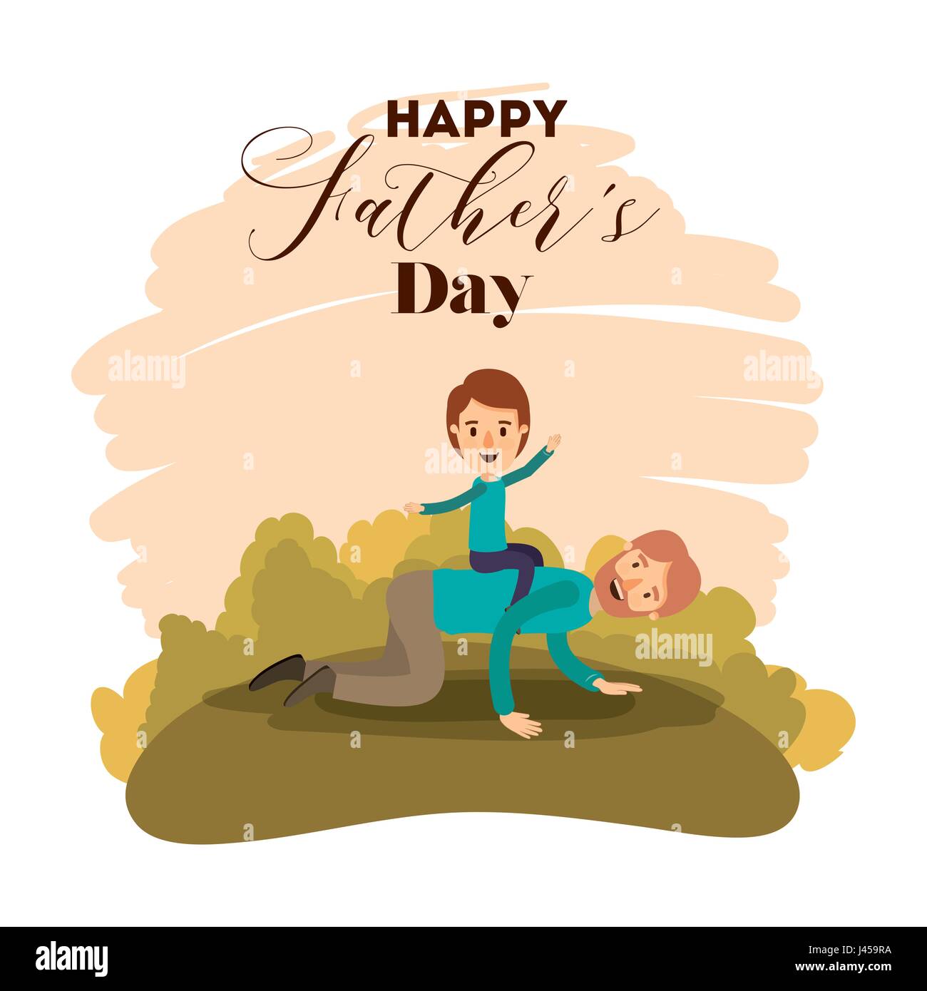 Man playing son smiling Stock Vector Images - Alamy