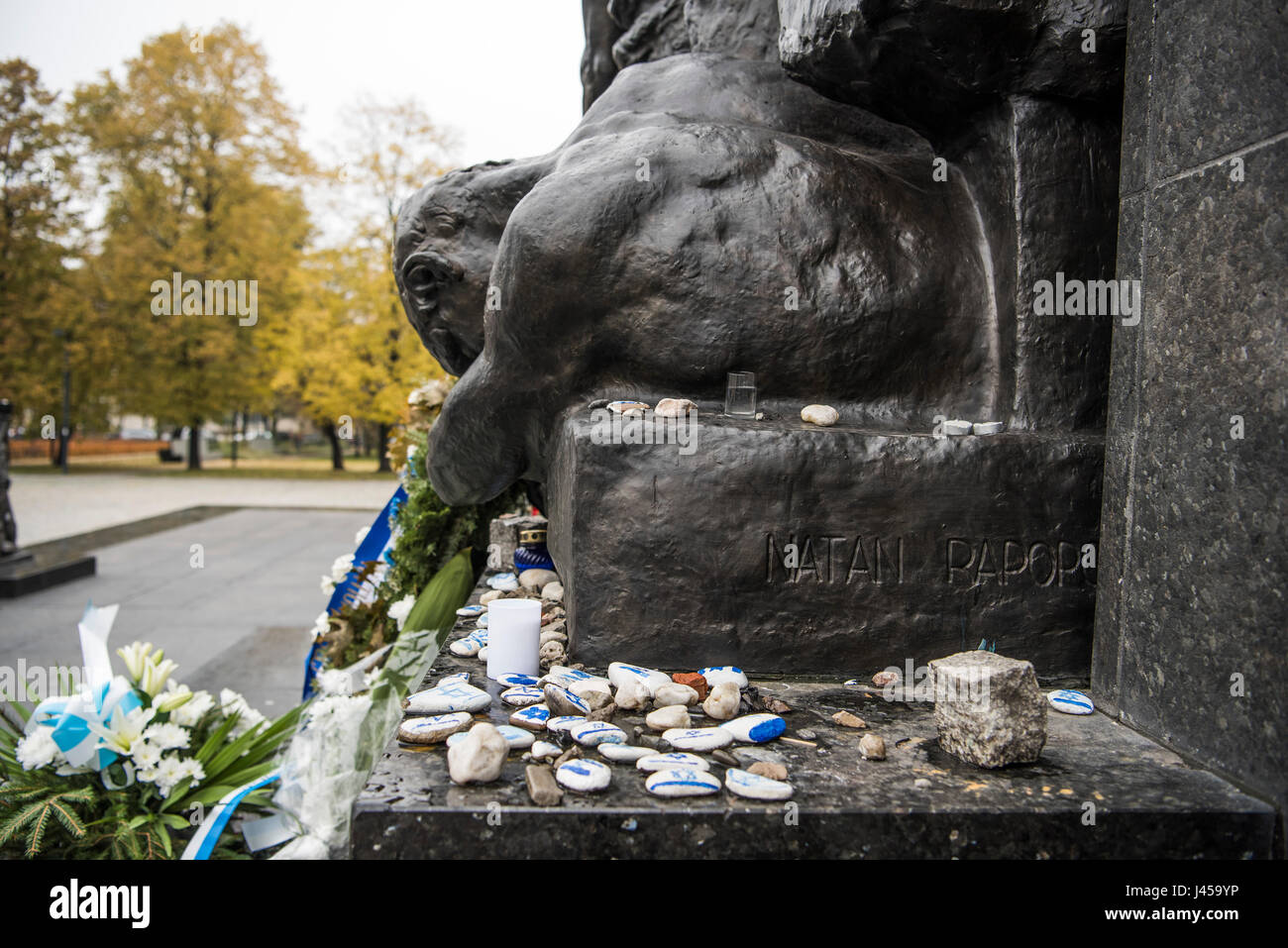 The Ghetto Heroes Monument, Warsaw in the area that was formerly a part ...