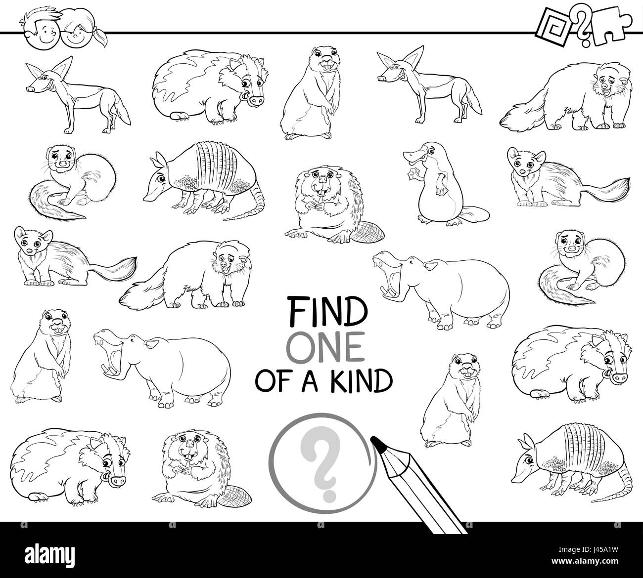 Pair of mammals Stock Vector Images - Alamy