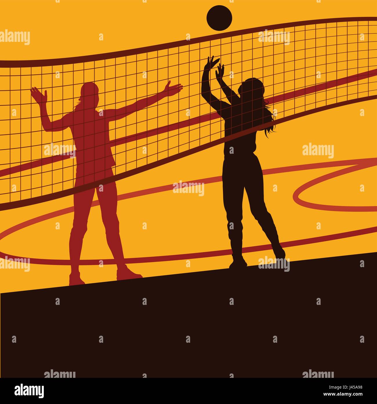 Abstract volleyball player Stock Vector Images - Alamy