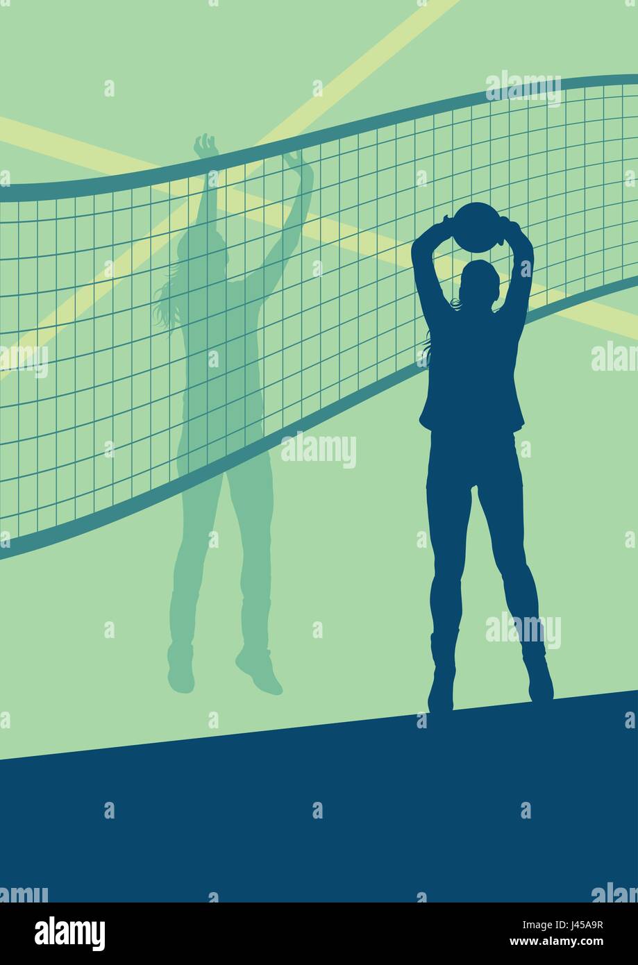 Abstract volleyball player Stock Vector Images - Alamy