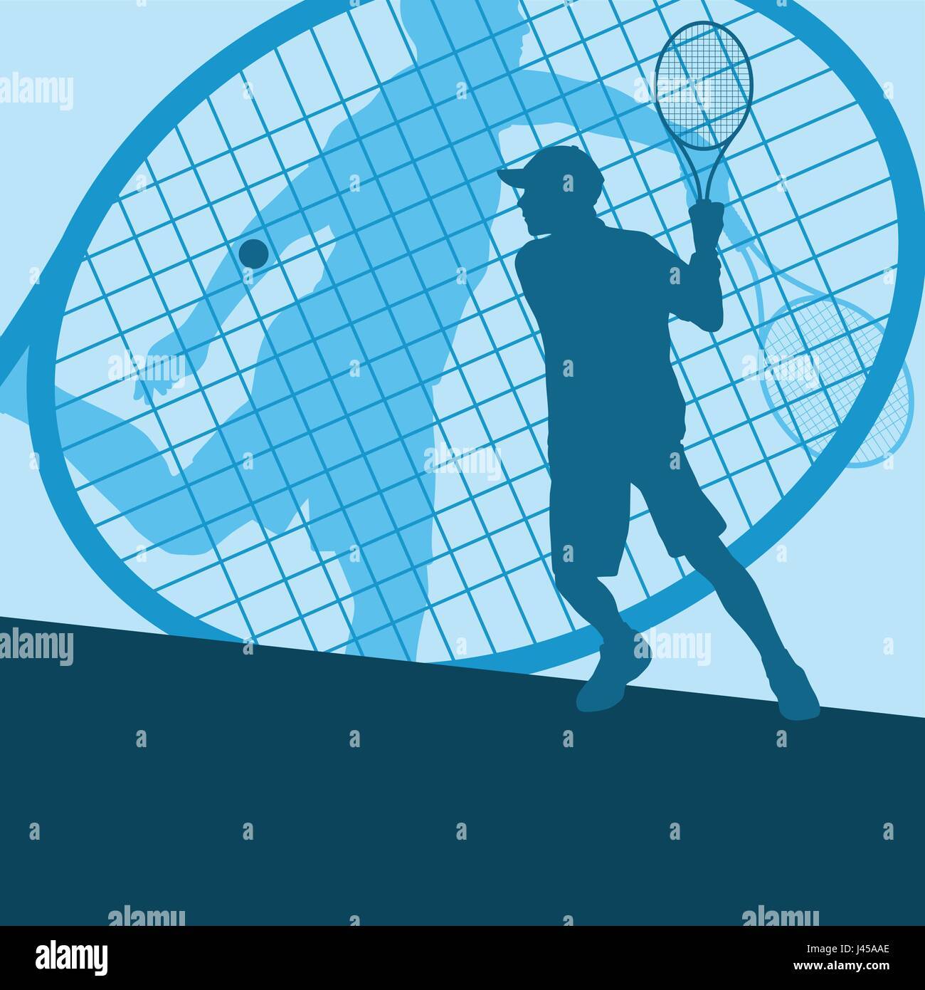 Tennis player male vector abstract background Stock Vector Image & Art ...