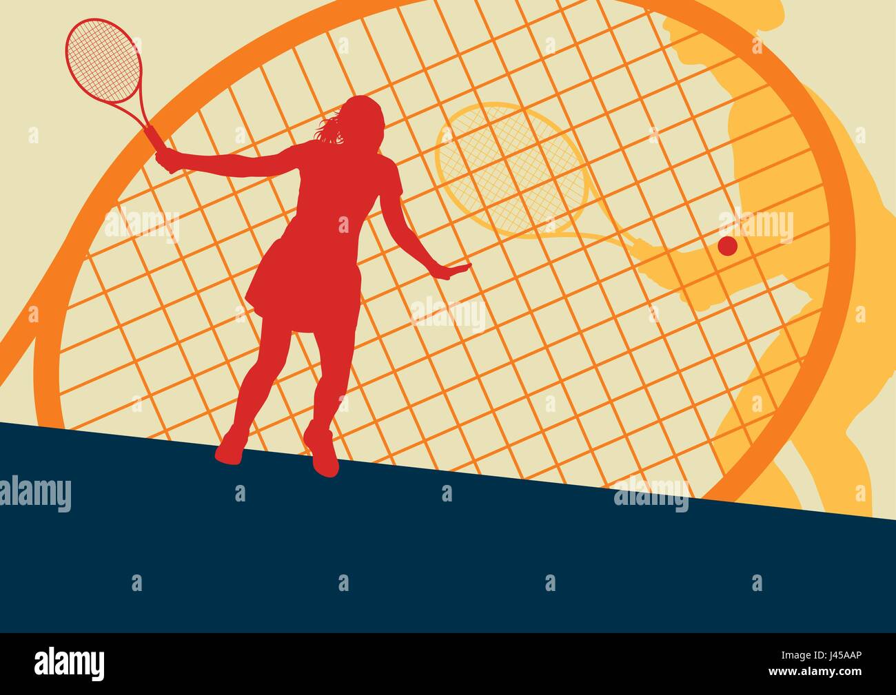 Tennis player female vector abstract background Stock Vector Image ...