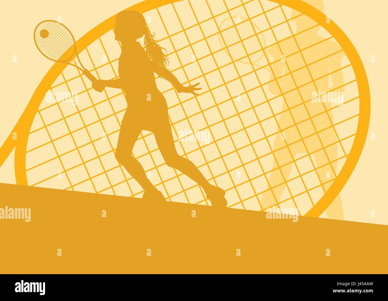 Female professional tennis player Stock Vector Images - Alamy
