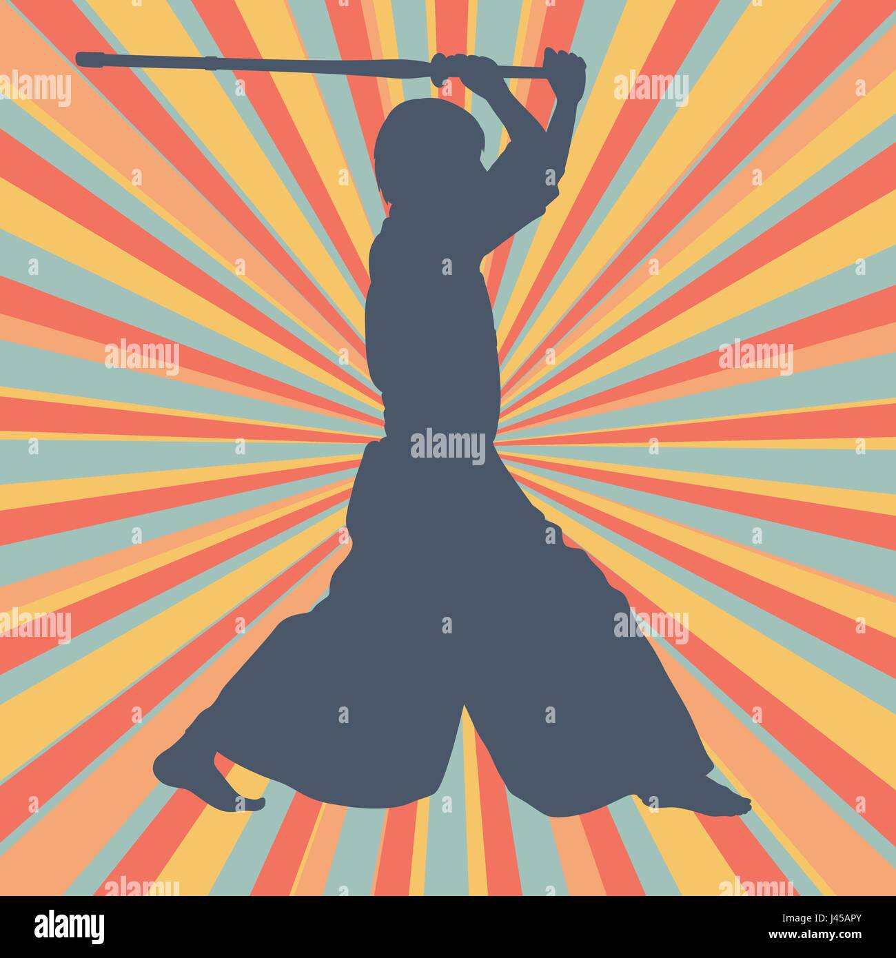 Kendo fighter in uniform vector background Stock Vector Image & Art - Alamy