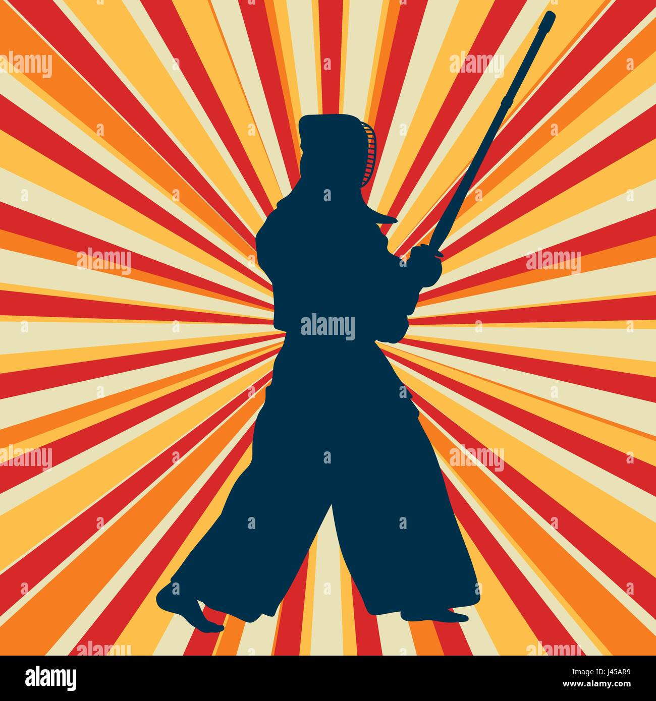 Kendo fighter in uniform vector background Stock Vector Image & Art - Alamy
