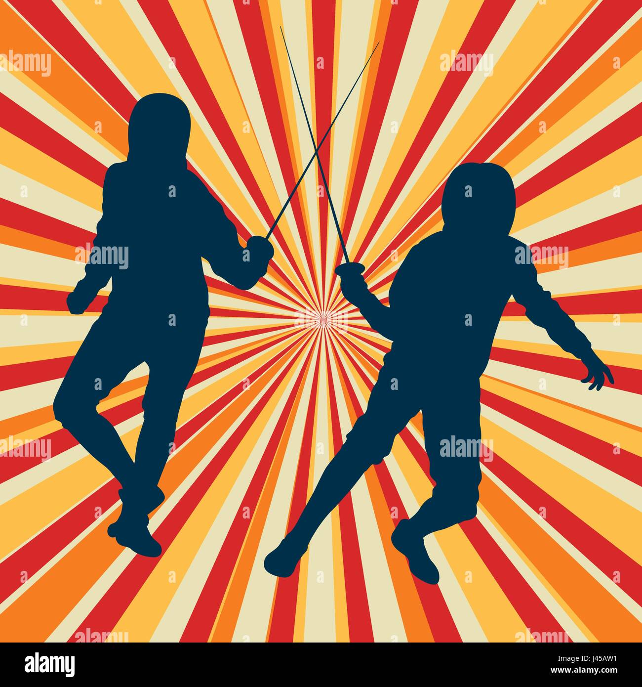 Fencing player fight abstract vector background Stock Vector Image ...