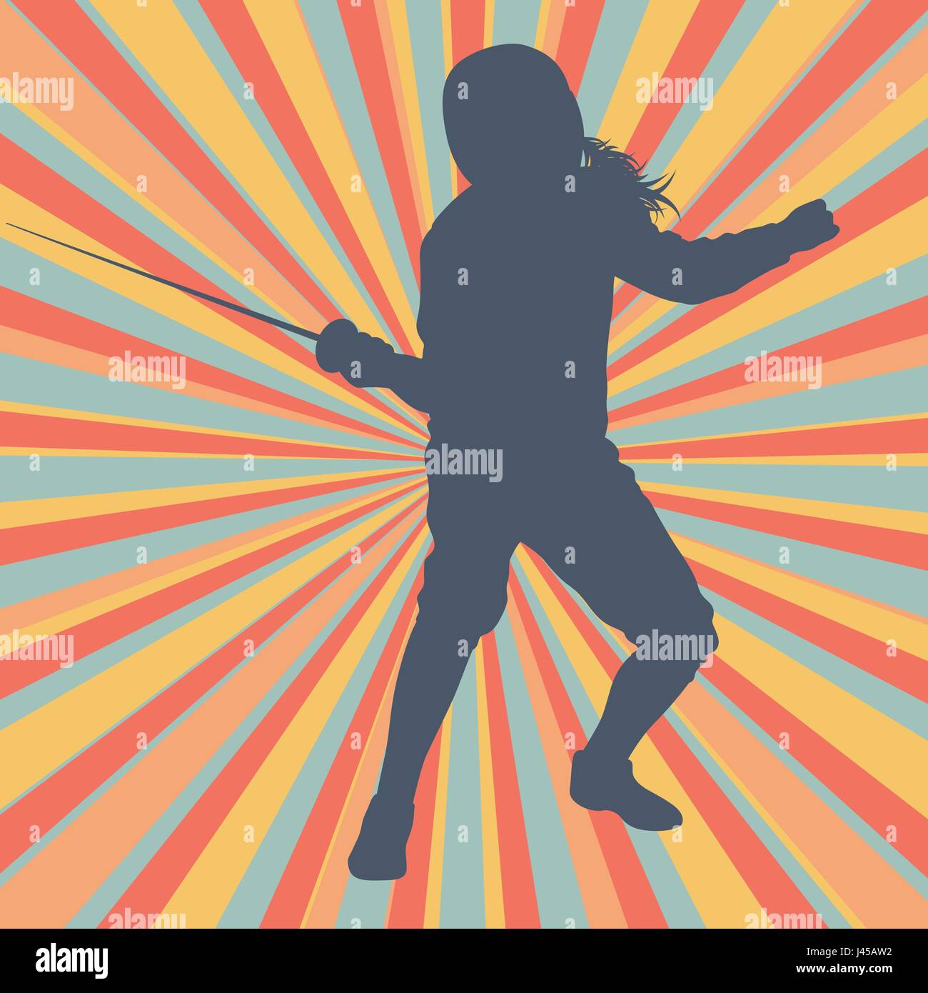 Fencing player fight abstract vector background Stock Vector Image ...