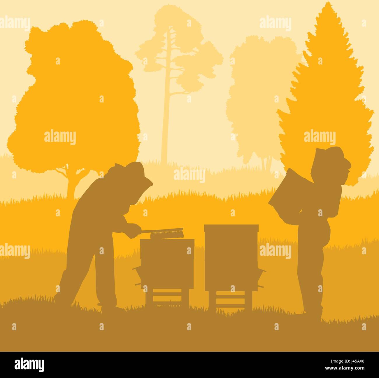 Beehive standing Stock Vector Images - Alamy