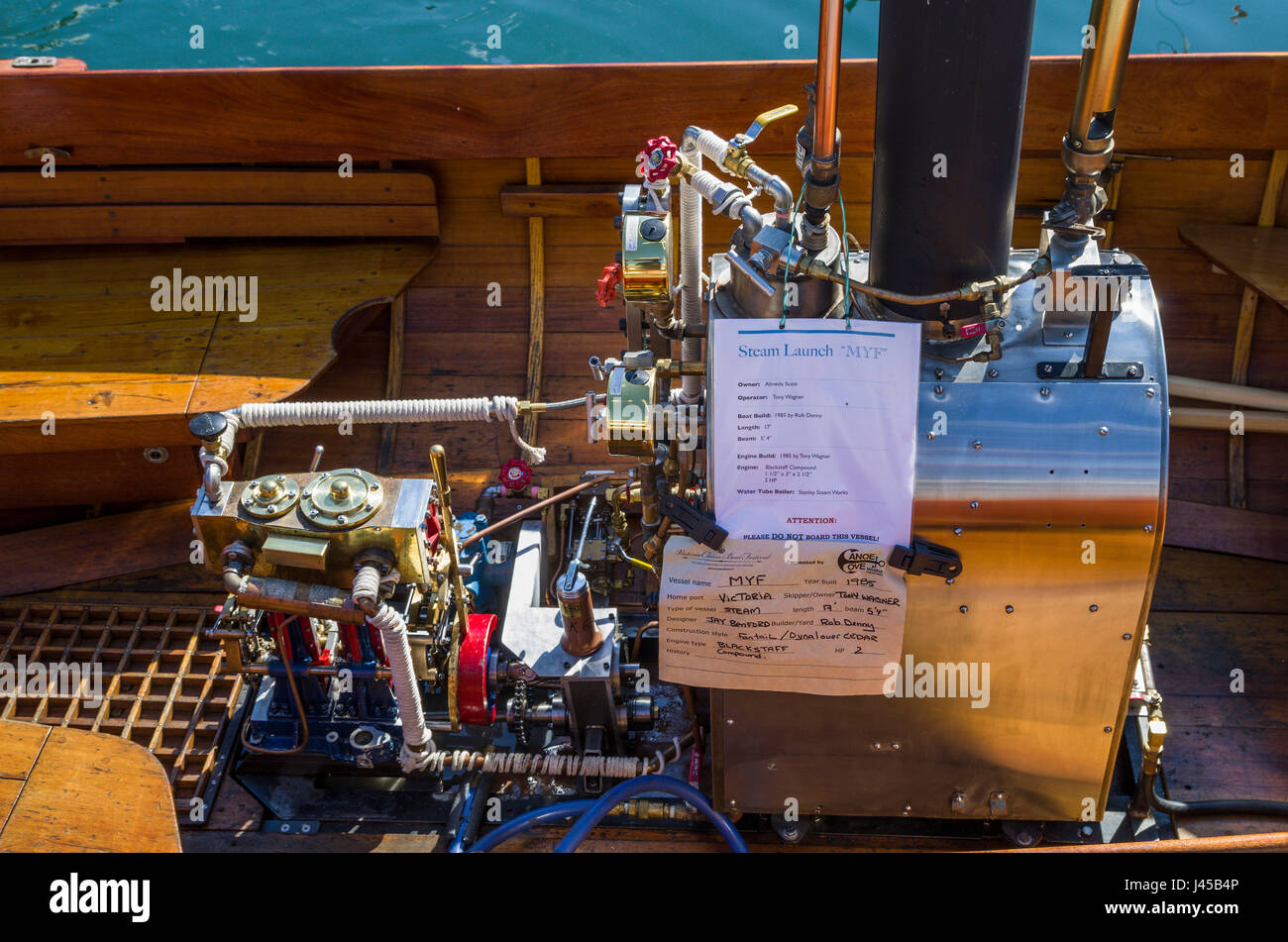 ViCTORIA,BC CANADA CLASSIC BOAT SHOW SEPTEMBER 1,2013: Wooden steam ...